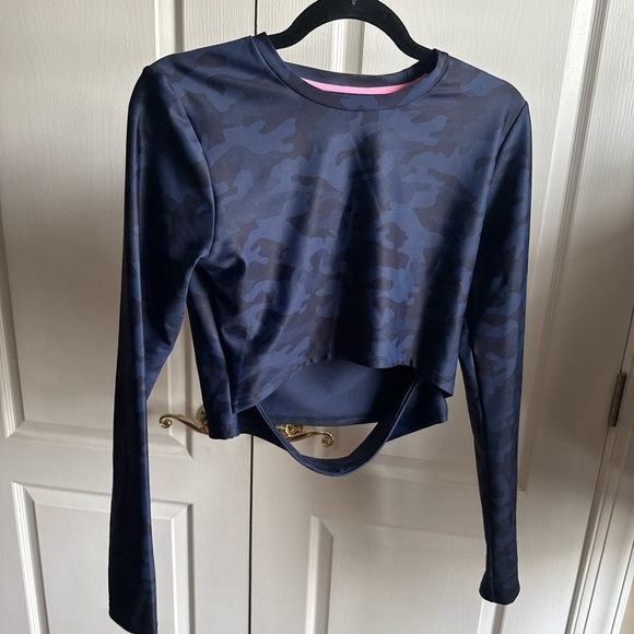Aqua | Tops | Camouflage Long Sleeve Workout Top | Poshmark